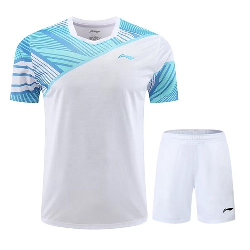 Li Ning Men's Table Tennis Badminton T-shirts + Shorts Suit Sports Set ...
