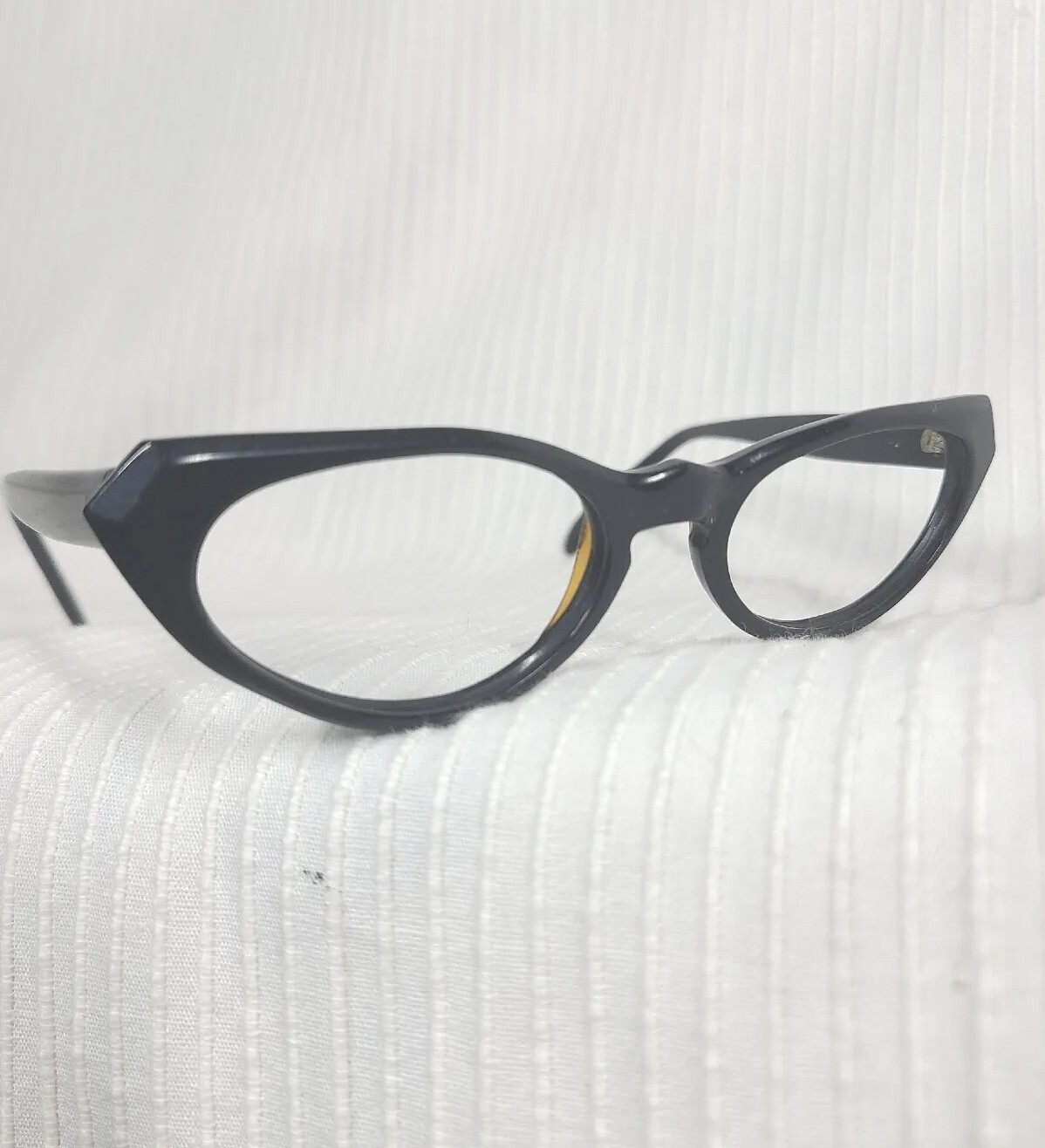 Vtg 60s Cat Eye Eyeglass Mod Goth Frames Bausch & Lom… - Gem