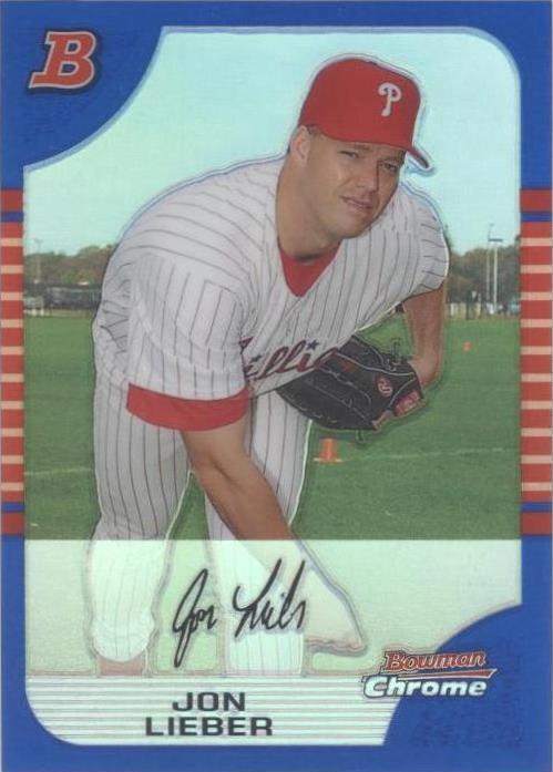 2005 Bowman Chrome - Jon Lieber #69 Blue Refractor /150 for sale online ...