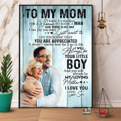 Personalized Photo To My Mom Canvas Art, Gift For Mom From Son, My ...