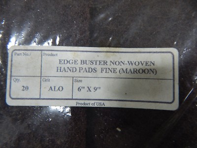 EDGE BUSTER 20 PADS fine nonwoven hand pads compared to scotchbrite ...