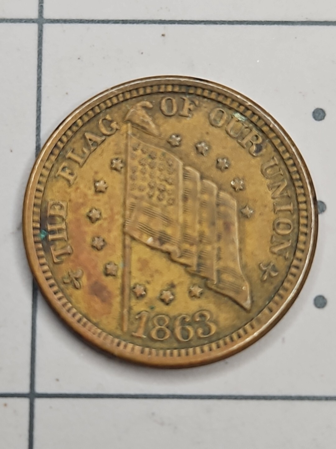 The Flag Of Our Union Civil War Token 1863 Dix Shoot Him On The Spot ...