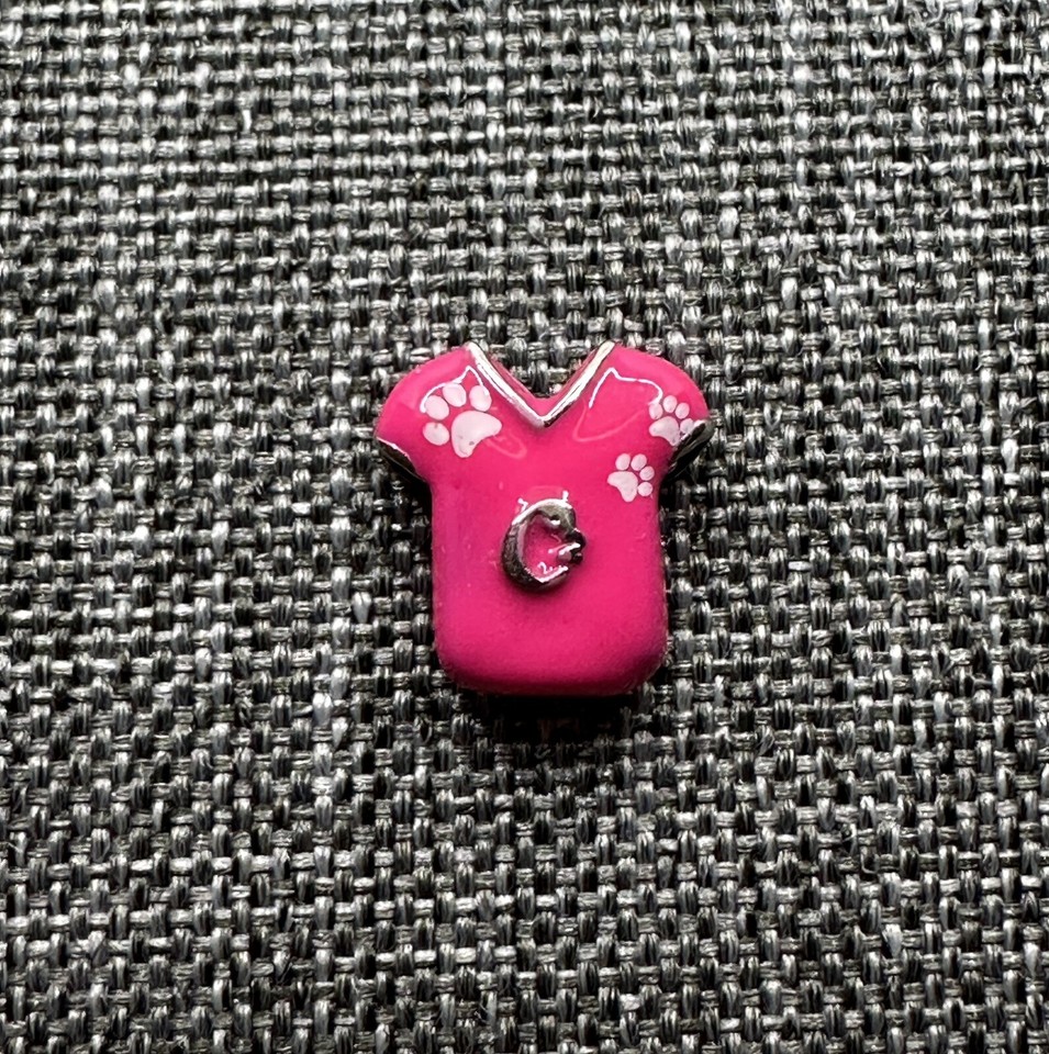 Origami Owl Living Locket Floating Charm CH1696 - Pink Scrubs Vet Tech ...