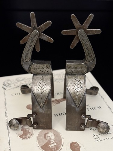 COLLECTIBLE Pair of Jack Ferguson ”JF CCSC” DEVIL RIVER SPECIAL Spurs ...