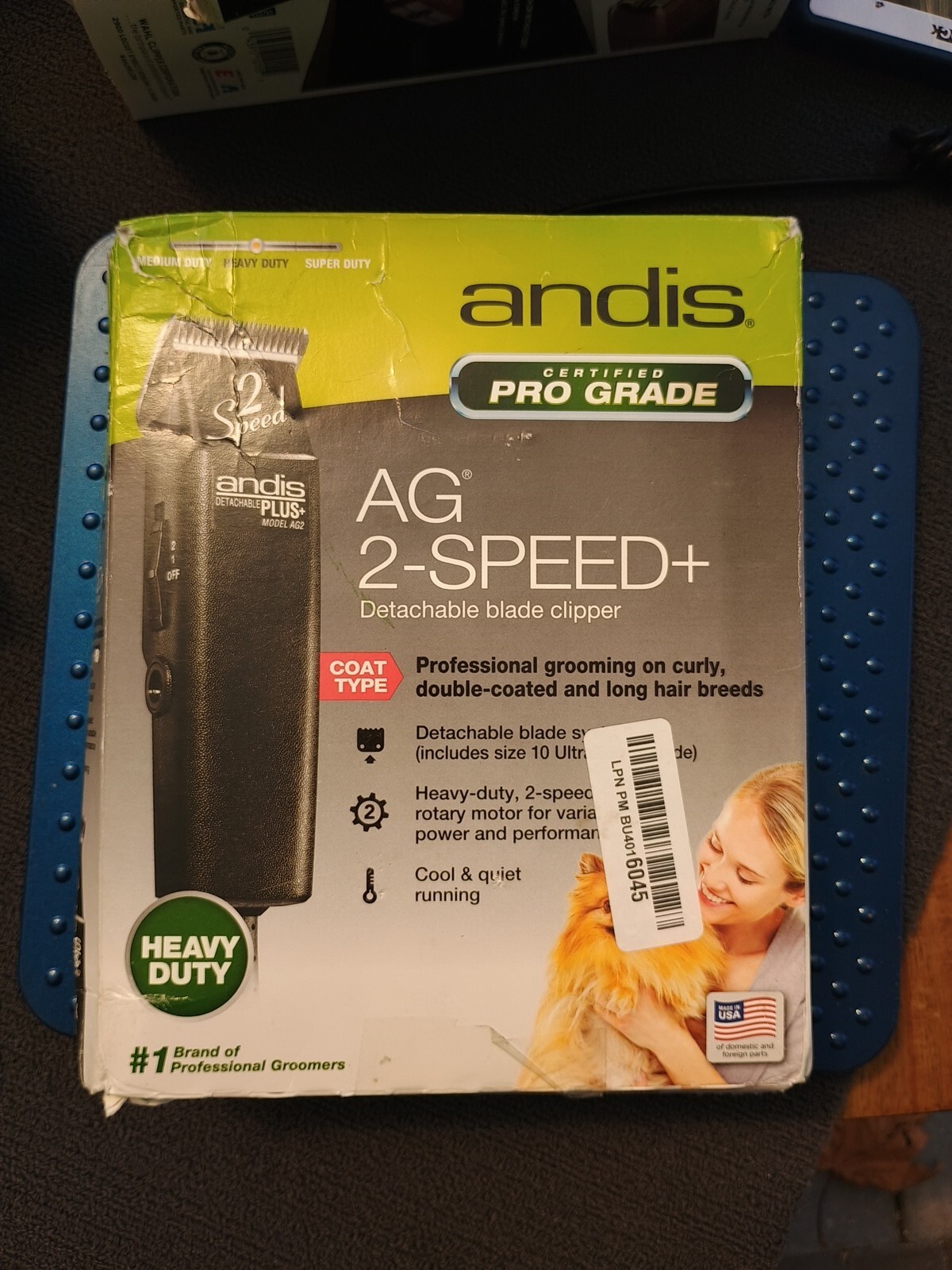 Andis Professional AG 2-Speed+ Detachable Blade Clipper 12485 AG2 Pet ...