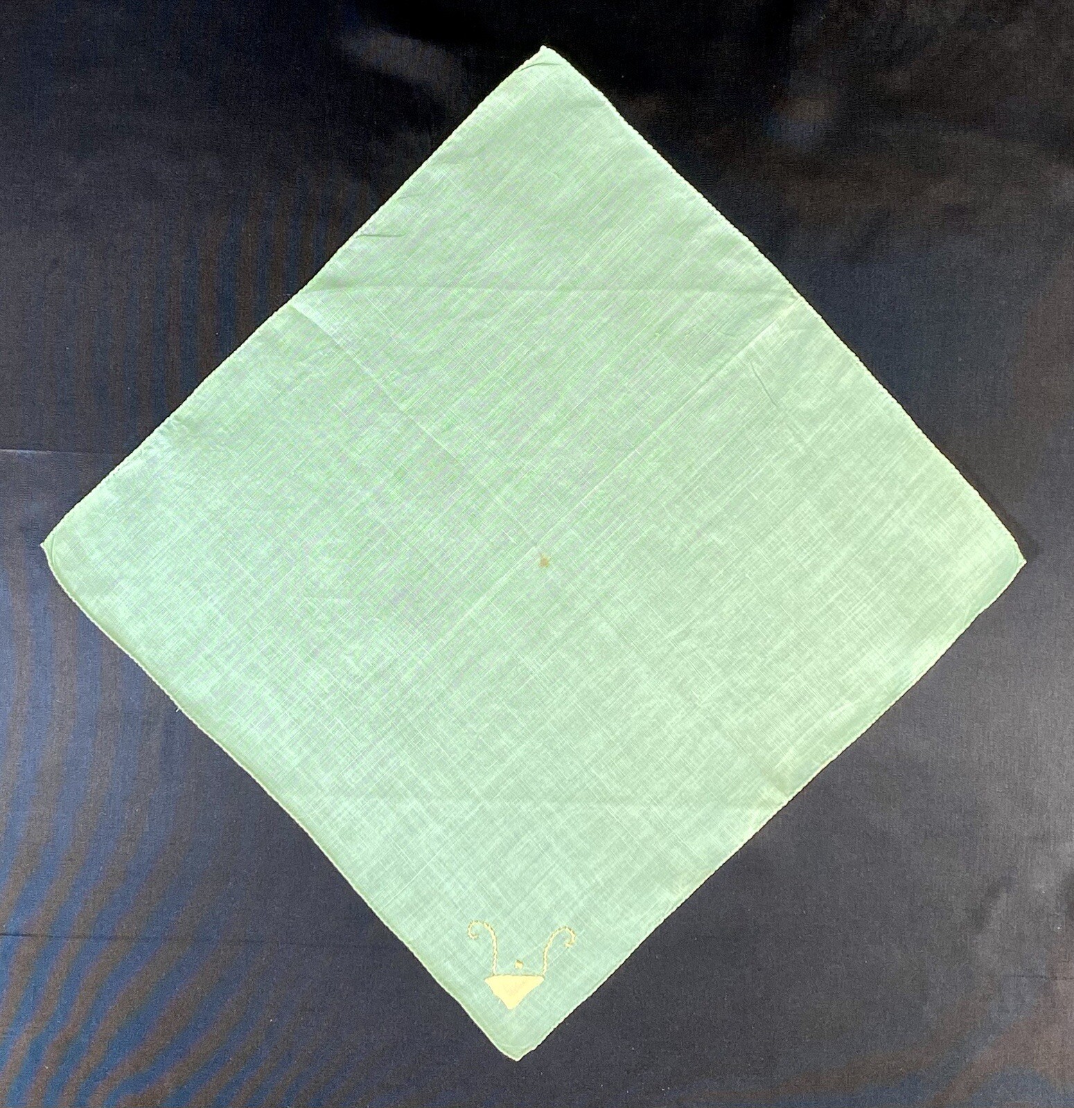 Vintage 1920's-1930's set of 4 mint teal green cloth napkins w/Art Deco ...