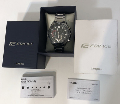 Men's Casio Edifice Chronograph Steel Watch EFV620D-1A4 with Case | eBay