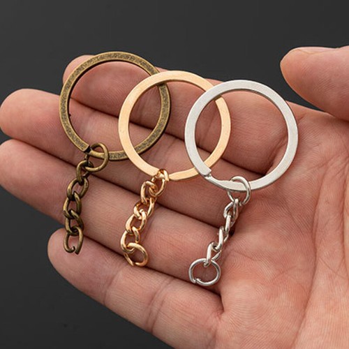 20pcs Key Ring Key Chain Round Split Keyfob Keyrings With Jump Ring For ...