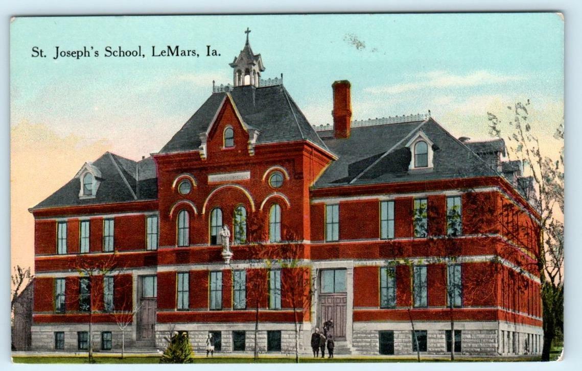 LeMARS, Iowa IA ~ ST. JOSEPH'S SCHOOL Plymouth County ca 1910s Postcard ...