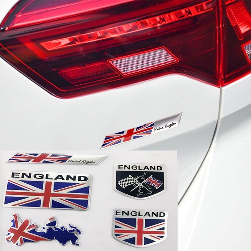 5pcs Aluminum England UK Flag Car Accessories Emblems Badges Stickers ...