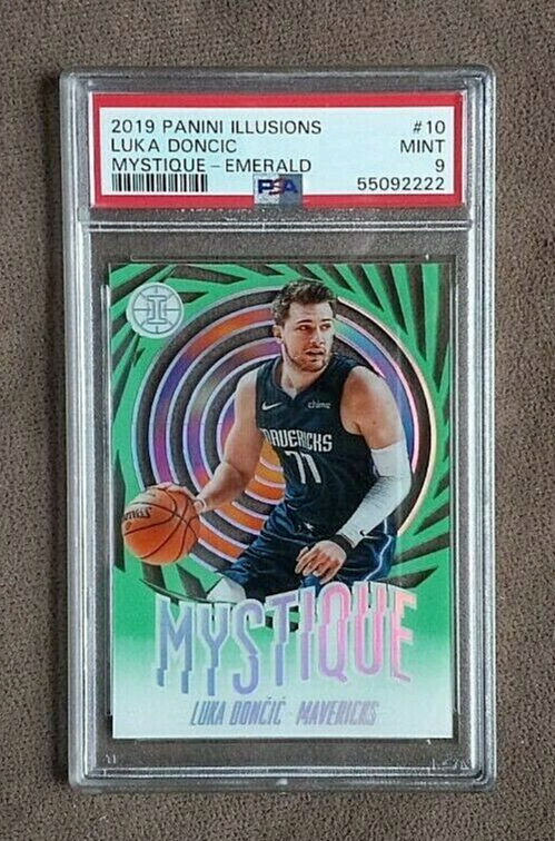 2019-20 Panini Illusions Luka Doncic Emerald Mystique Card #10 ~ PSA 9 ...