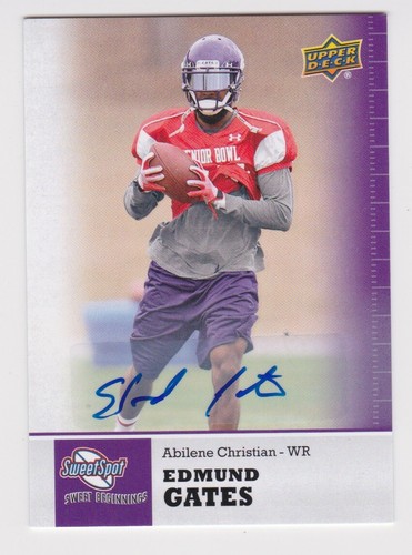 2011 UD Sweet Spot RC Auto NCAA #11 Edmund Gates Abilene Christian ...