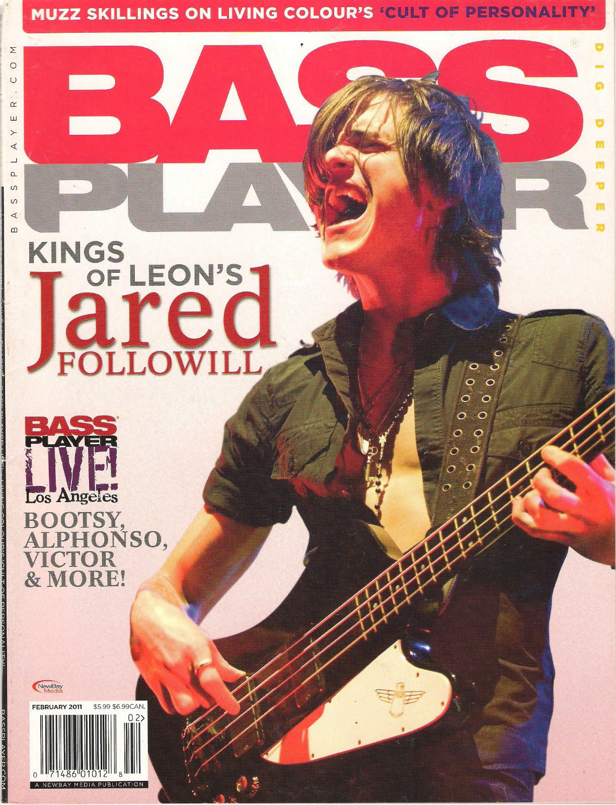 BASS PLAYER February 2011 JARED FOLLOWILL Muzz Skillings Cult of ...