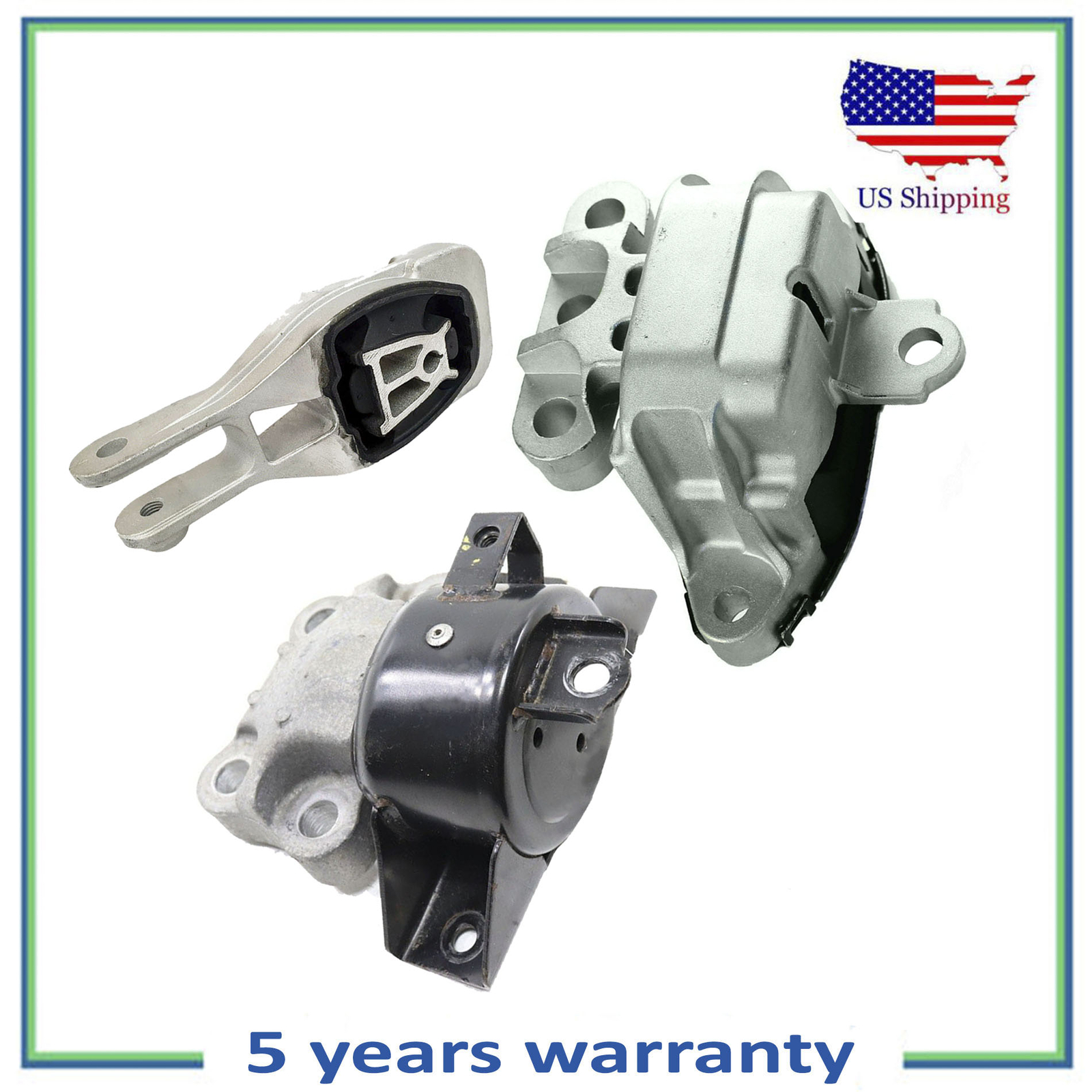 Set 3PCS Engine Motor & Auto Trans Mount For 2016-2017 Chevrolet Trax 1 ...
