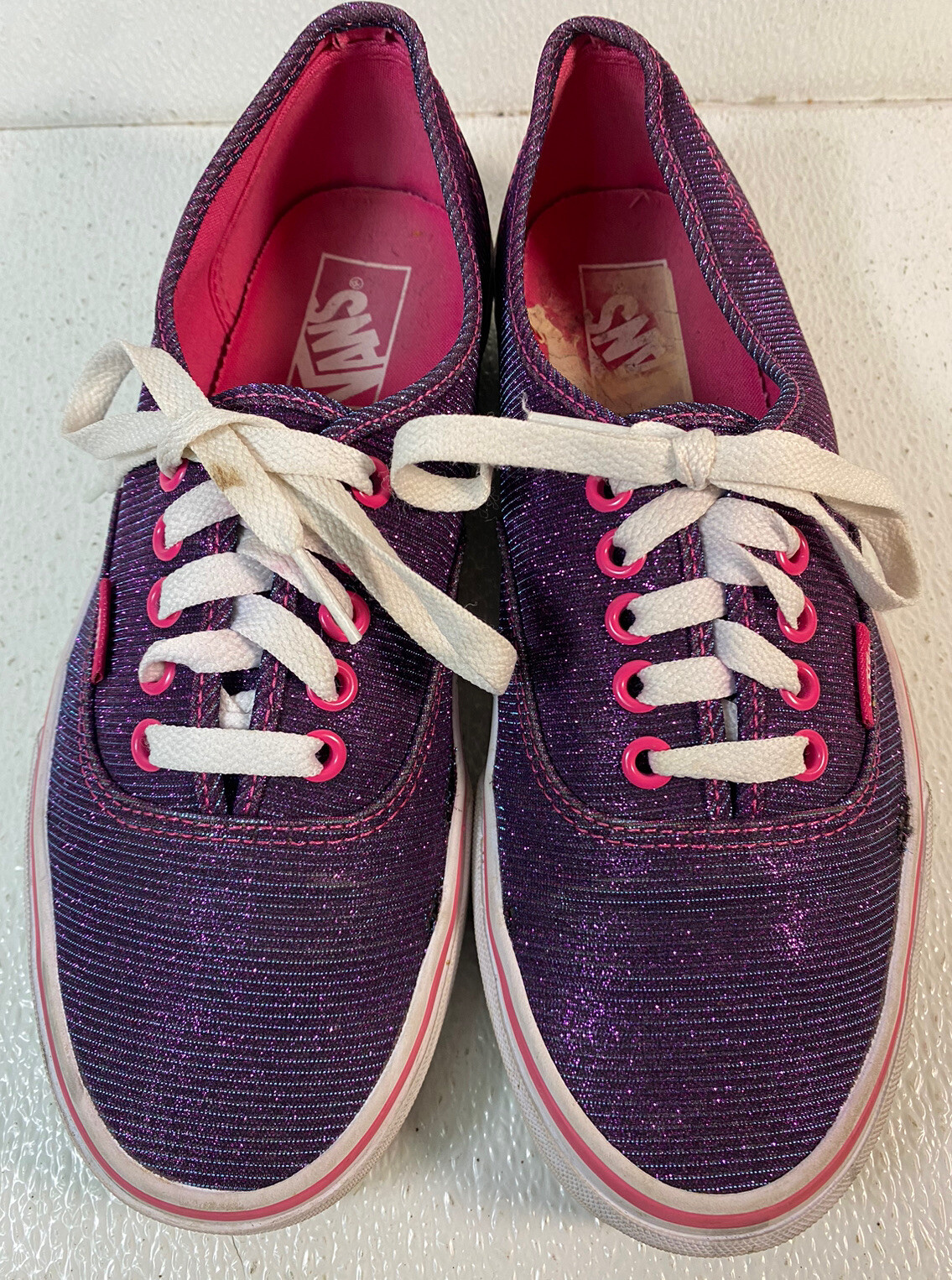 VANS Pink/Blue Iridescent Off The Wall Sneakers Women… - Gem