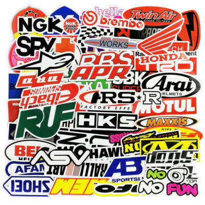 Automotive Sponsor JDM 100 Pack Decals Stickers Pack V1 Car Racing ...
