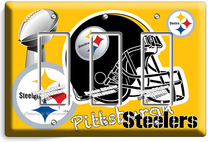PITTSBURGH STEELERS FOOTBALL TEAM LIGHT SWITCH OUTLET WALL PLATES MAN ...