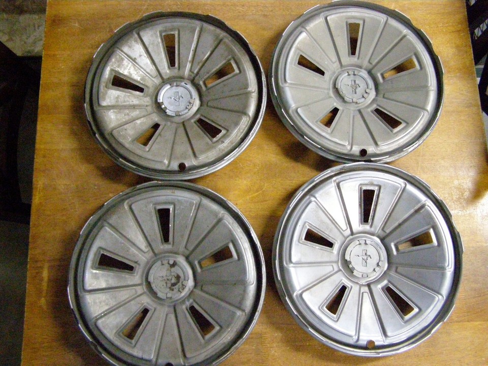 Full set FORD MUSTANG 14” HUBCAPS - Matching Nicer Grade OEM 1966 | eBay