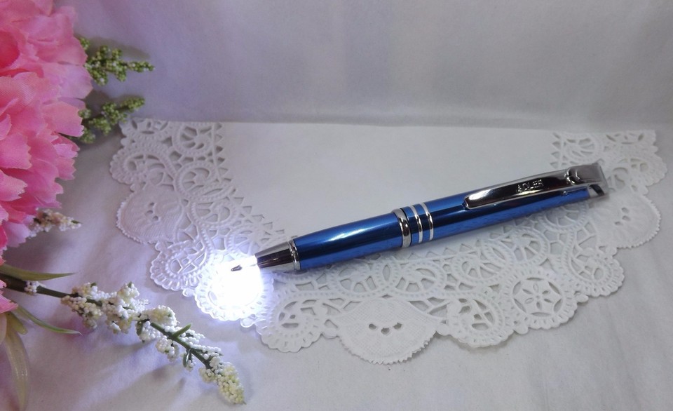 3 in 1 Medina Lighted Tip Blue Stylus LED Flashlight Pen by Adler (HIGH ...