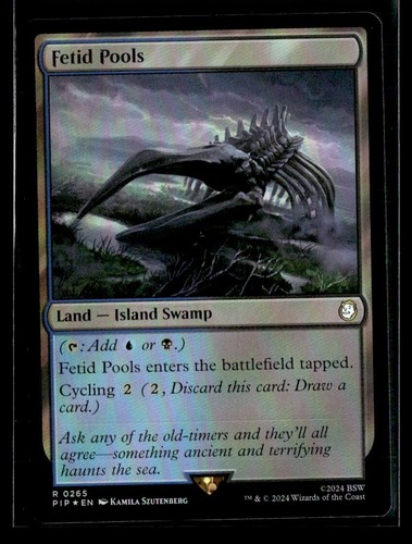 2024 MTG PIP Fetid Pools R Foil Land #265 | eBay