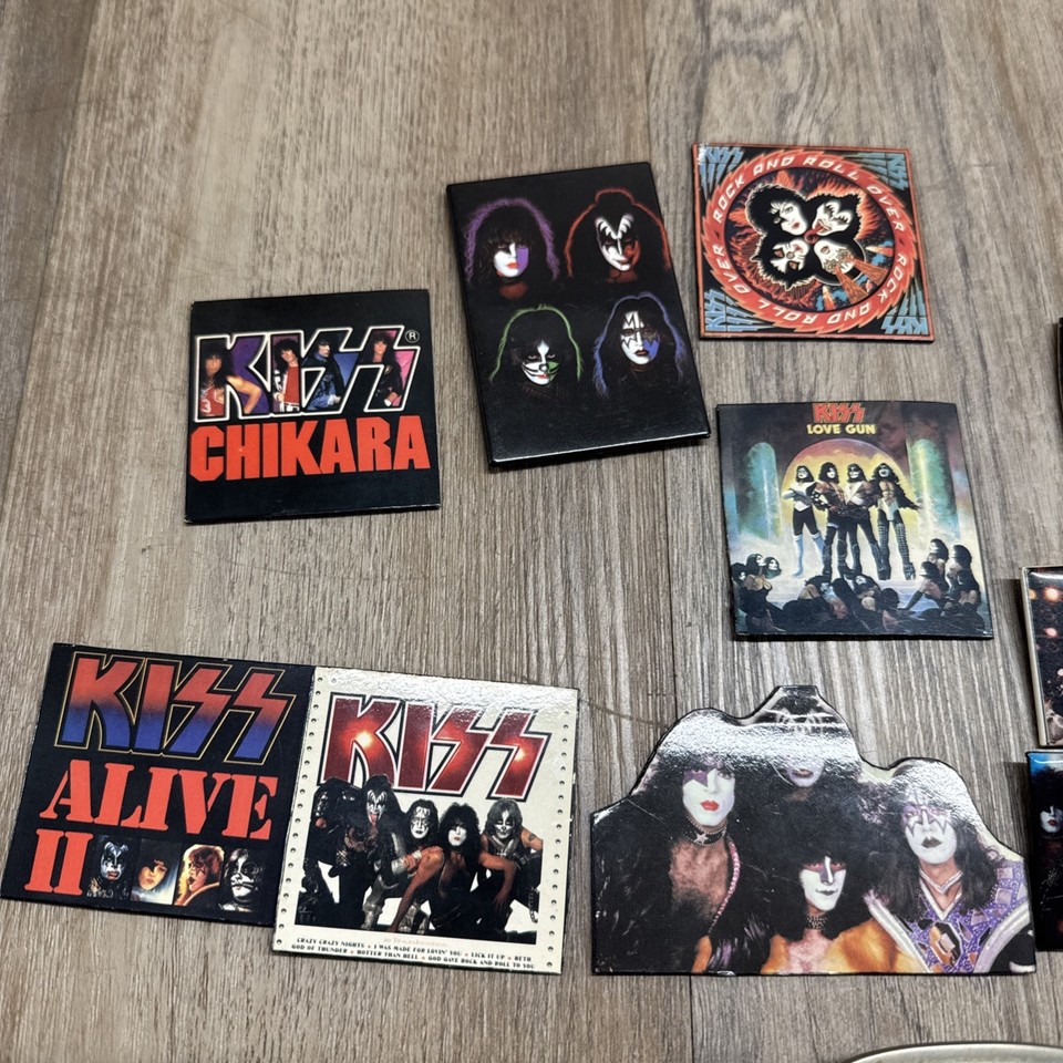 Vintage Lot Of KISS Pins Magnets Belt Buckles Love Gun | eBay