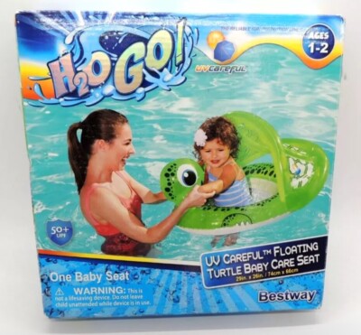 Toddle Pool Floatie Turtle 50+ UPF UV Protective Covered Sunshade NEW ...