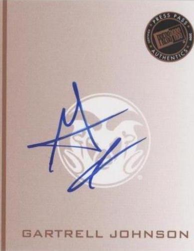 2009 Press Pass - Signings Gartrell Johnson #PPS - GJ (AU, RC) for sale ...