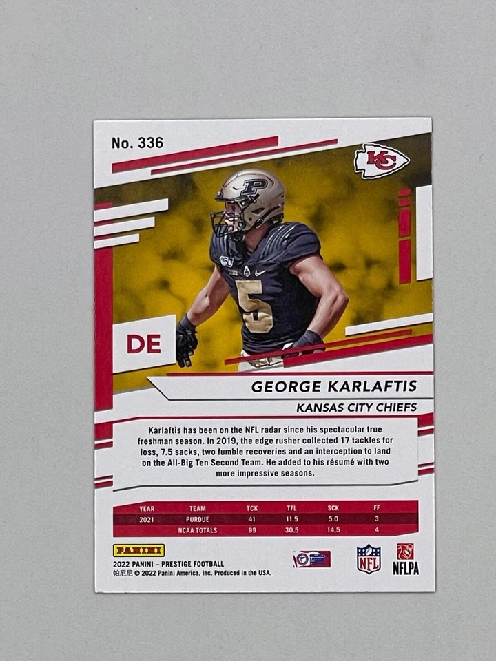 2022 Prestige #336 George Karlaftis Rookie Card | eBay