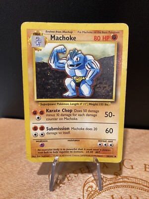 Pokémon TCG Machoke Base Set 34/102 Regular Unlimited Uncommon | eBay