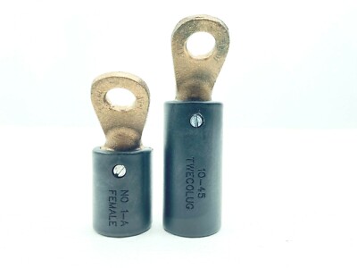 LOT OF 2 NEW TWECOLUG 10-45 / 1-A 45° ANGLE BALL POINT LUG with ...