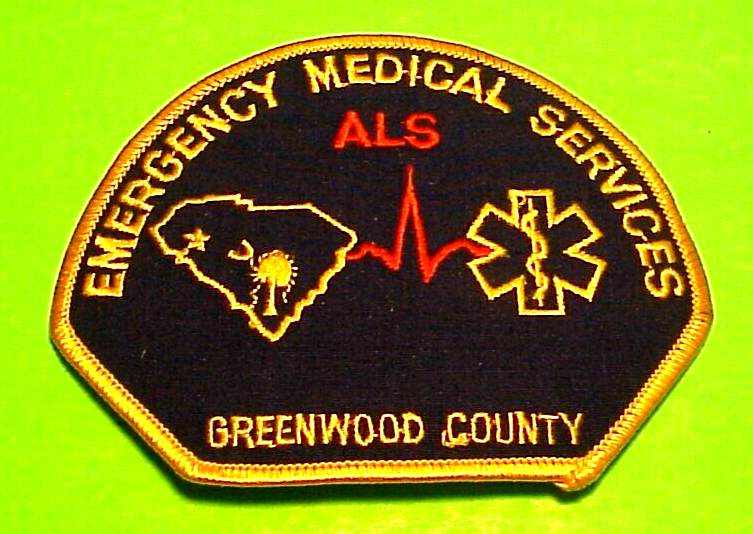 GREENWOOD COUNTY SOUTH CAROLINA ALS EMERGENCY MEDICAL SERVICES PATCH | eBay
