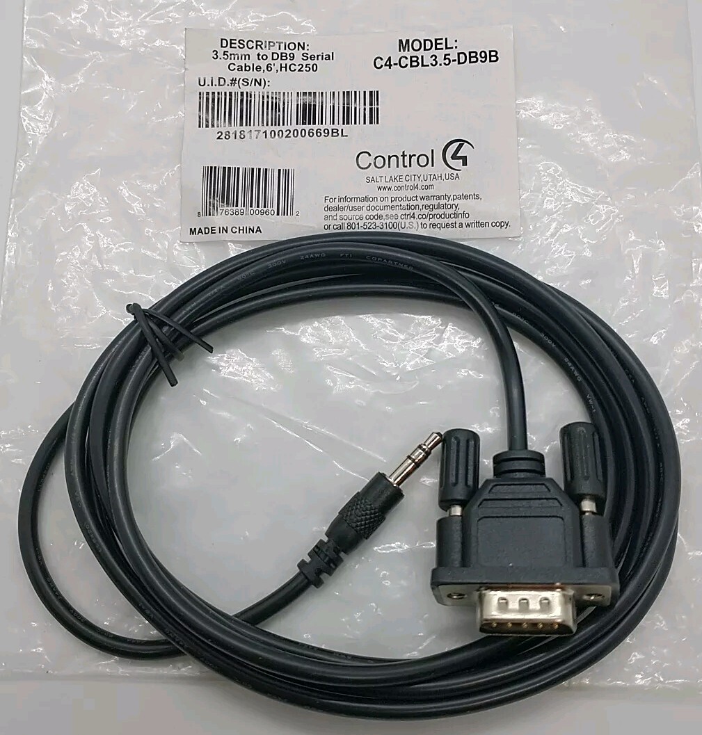 C4-CBL3.5-DB9B 3.5mm to DB9 Serial Cable, 6', HC250 Control4 | eBay
