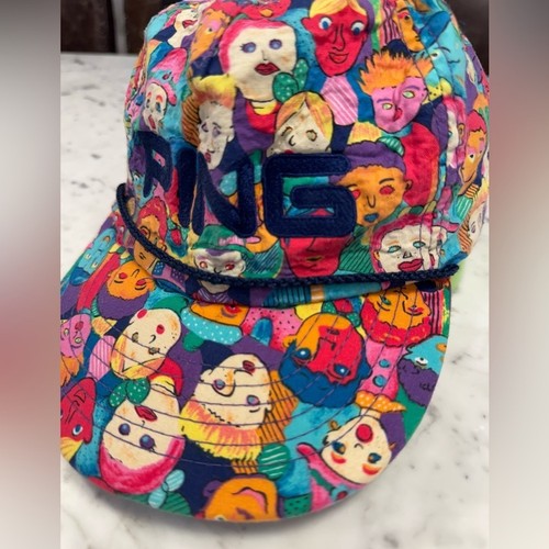 PING Colorfull Faces All Over Print Golf Hat, Vintage 90s, Ropehat ...