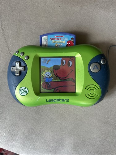 Leep Frog Leapster 2 Green/Blue Hand Held Game With Clifford Reading ...