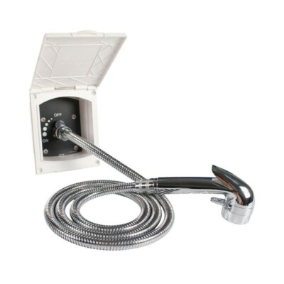 External Shower Point Water Outlet Socket & Shower Head Motorhome ...