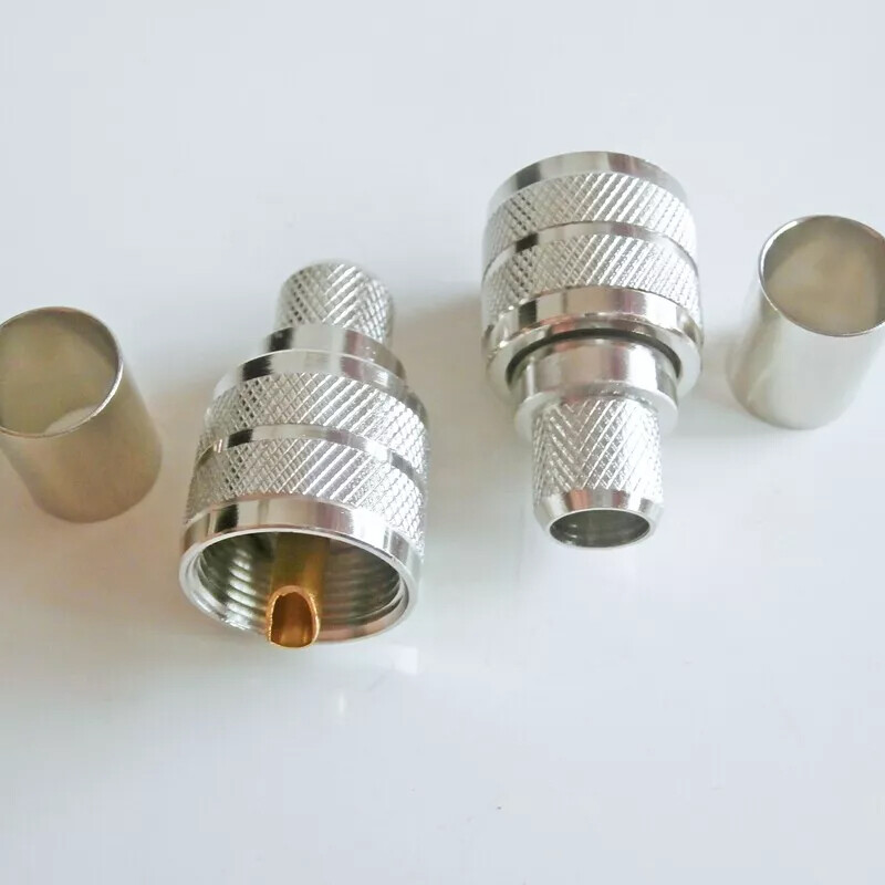 50* UHF PL-259 Male Crimp RF Coax Adapter For RG8/RG213/LMR400/Belden ...