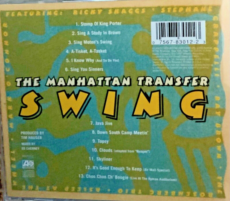 The Manhattan Transfer Swing CD Jazz Ricky Skaggs Stephane Grappelli ...
