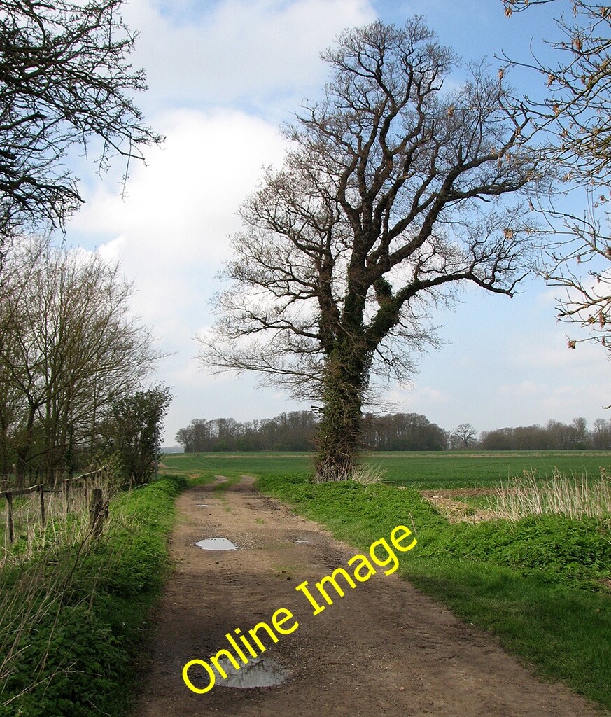 Photo 6x4 Steeple Gidding: path to Little Gidding Steeple Gidding is a ...