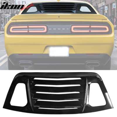 Fits 08-21 Dodge Challenger V2 Style Window Louver Rear Cover ABS ...