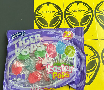 Colombina-Tiger Easter Blueberry/Cherry/Watermelon 22 Lollipops. 7oz ...