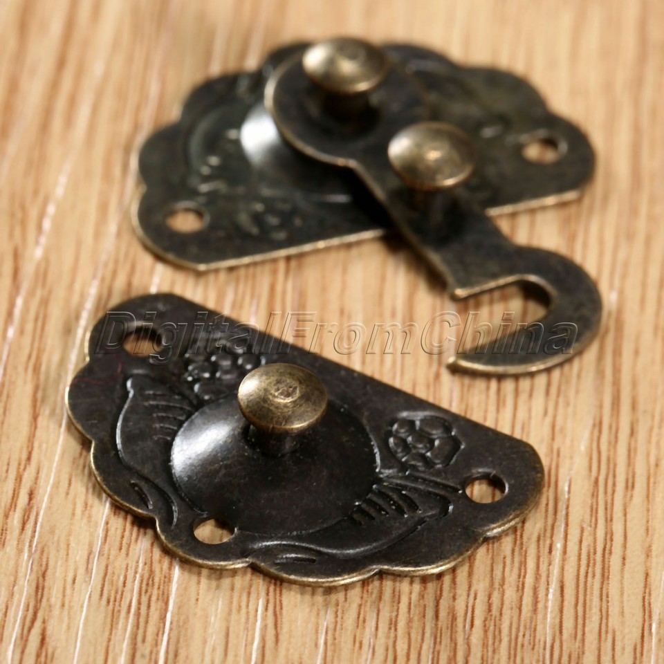 1/5Pcs Antique Bronze Lock Clasp Jewelry Box Case Chest Decorative ...