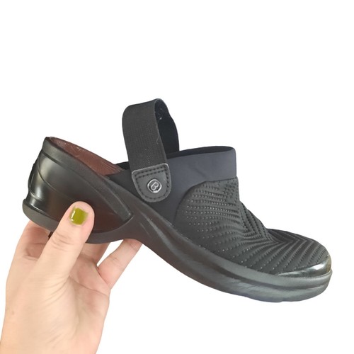 Bzees Kitty Clogs Black Stretch Slip On Comfort City Modern Mule Shoes ...