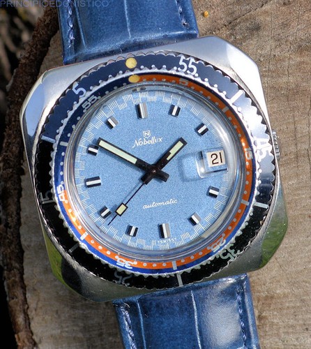 Orologio Nobellux Rarissimo 39mm Doppia Ghiera Automatic Diver Sub ...