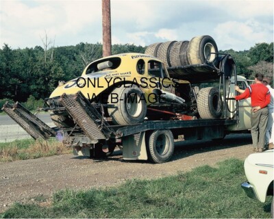 1967 PETE COREY CRESCENT HILLBILLY MODIFIED CAR ON HAULER 8X10 PHOTO ...