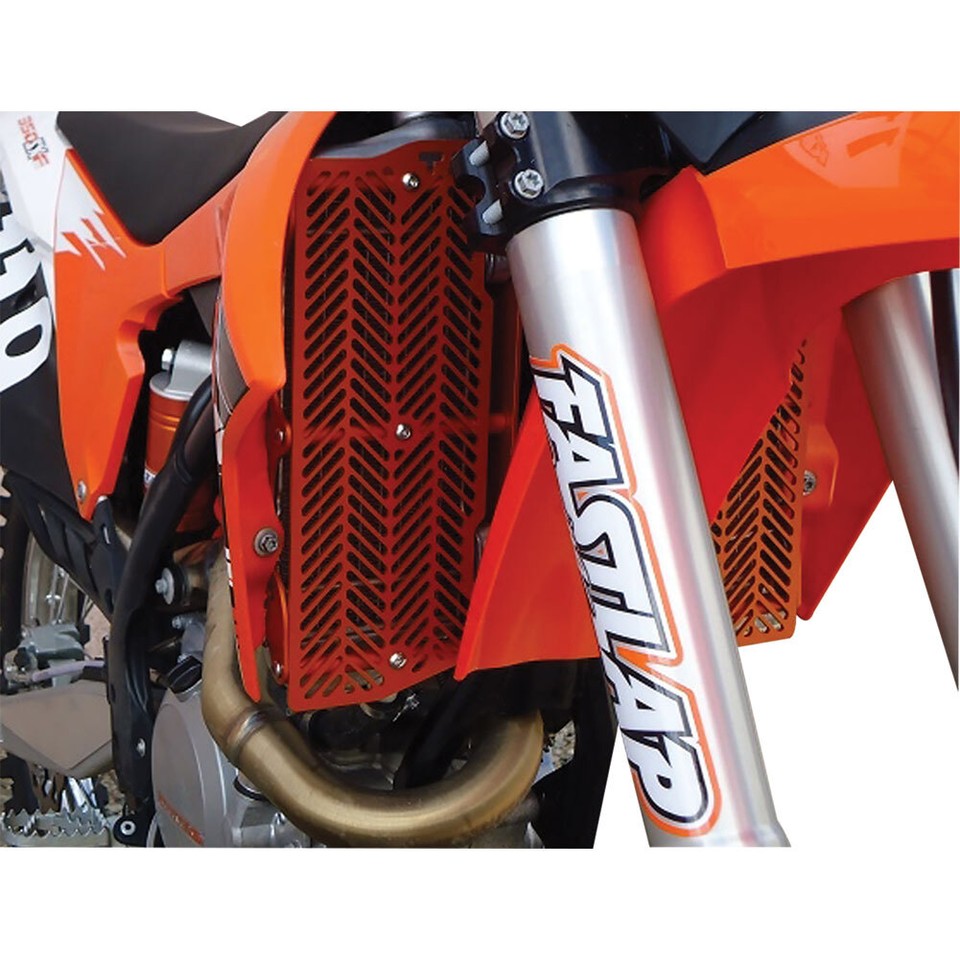 7602 Racing Radiator Guards Anodized Orange Fits KTM HUSQVARNA KTM-RG03 ...