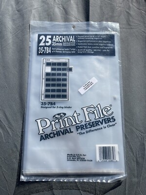 Print File 35mm Archival Preserver Pages x25 35-7B4 | eBay