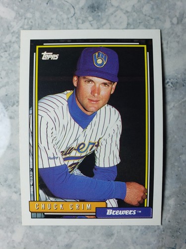 1992 Topps Chuck Crim Baseball Card Milwaukee Brewers #169 A79 | eBay