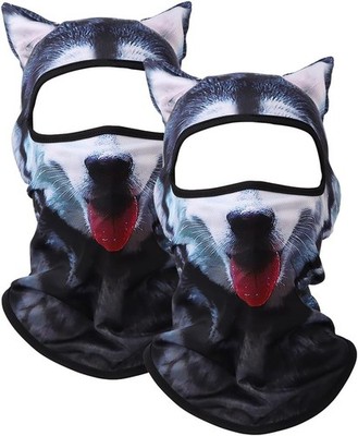 3D Cat Ski Balaclava Sheisty Face Mask with Ears Cute Animal 2pack-dog ...