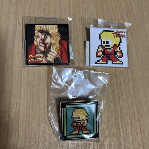 Street Fighter Ken Square Badge 3 Capcom Japan Limited | eBay