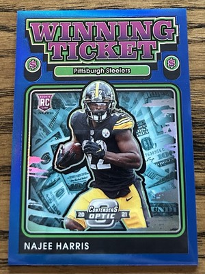 2021 Contenders Optic Najee Harris Winning Tickets Blue RC #’d 90/99 ...